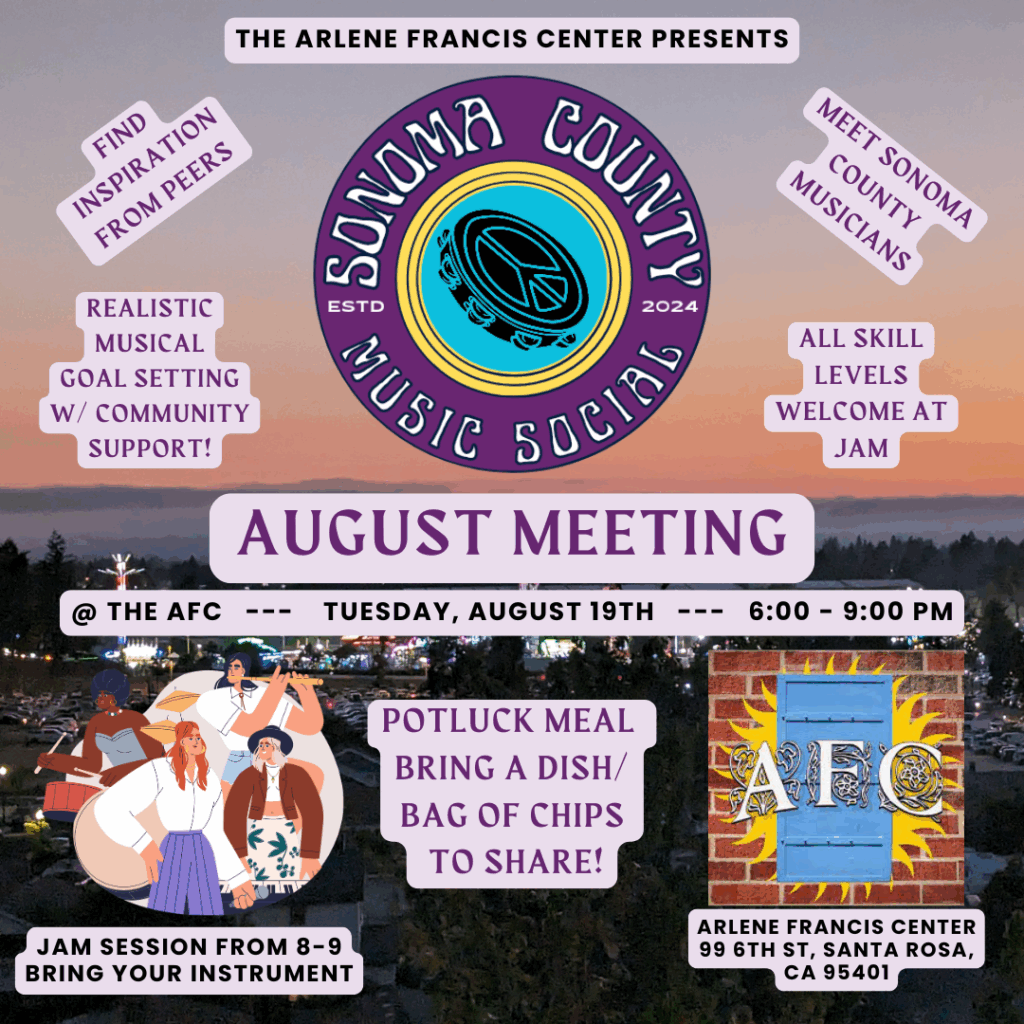 Sonoma County Music Social - Arlene Francis Center